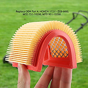 Yosoo 2Pcs Lawn Mower Air Filters, Air Filter Lawn Machine Air Filter Replacement for Kohler XT149 XT173 XT-6 XT-7 Lawn 14 083 01-S MTD 951-10298 Engine Garden Tool Parts Accessories