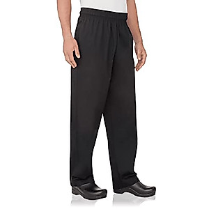 Chef Works Men's Essential Baggy Chef Pants, Black, Large