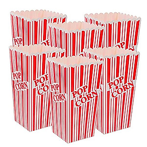 NOLITOY 30 Pcs Popcorn Popcorn Bucket Disposable Popcorn Bags Classic Popcorn Container Popcorn Packaging Boxes Snack Box for Snack Containers Disposable Snack Containers Snack Bag