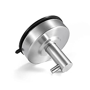 Stainless Steel Vacuum Suction Cup Hooks, 2 Pack Brushed Nickel SUS 304 - Removable Heavy Duty Hooks for Bedroom, Kitchen, Toilet, Bathroom,Cloakroom（No Punching）