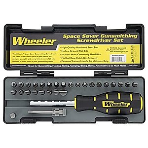 Wheeler Space Saver Screwdriver Set with Magnetic Screwdriver Handle, Bit Assortment and Storage Case for Maintenance