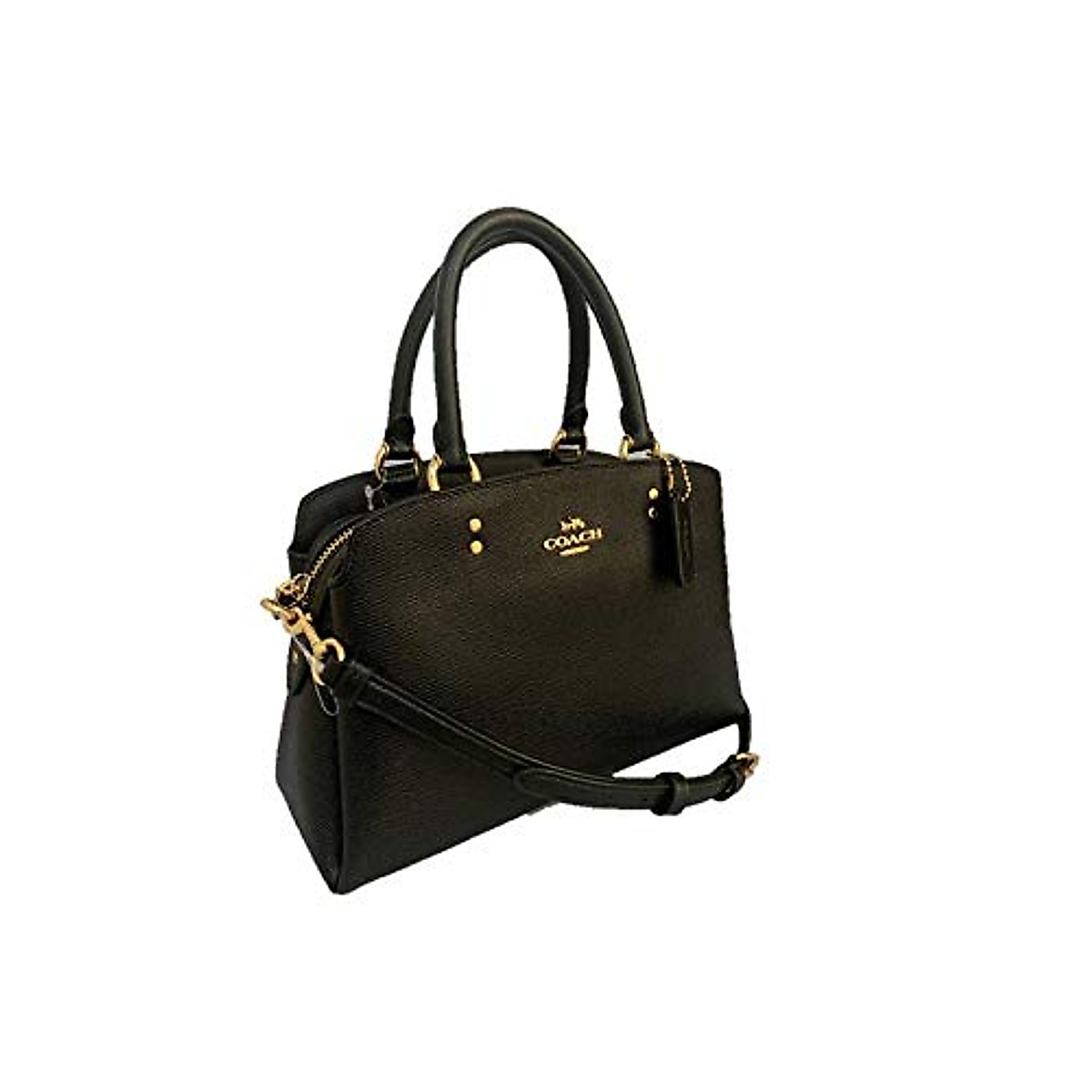 Coach Crossgrain Leather Mini Lille Carryall Satchel - Black, Small