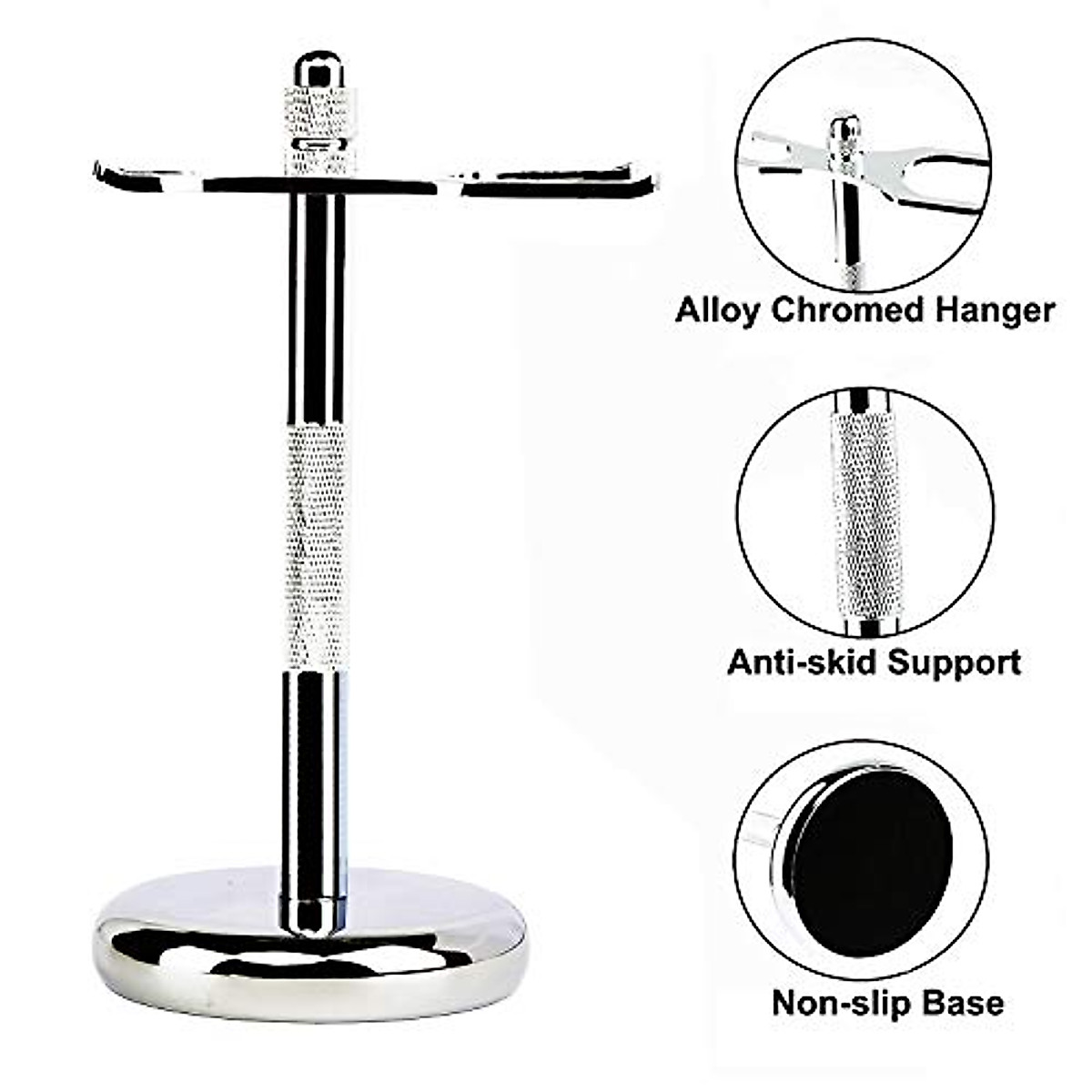 Makidar Premium Razor and Shaving Brush Stand Safety Razor Double-Sided Holder