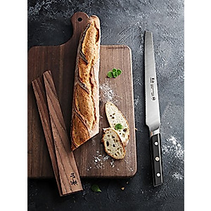 Cangshan TC Series 1020984 Swedish 14C28N Steel Forged 10.25-Inch Bread Knife and Wood Sheath Set