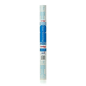 Con-Tact Brand - KIT09FC9993 Creative Covering Self-Adhesive Semi-Transparent Privacy Film Protective Vinyl and Shelf Liner, 18" x 9', Clear Matte