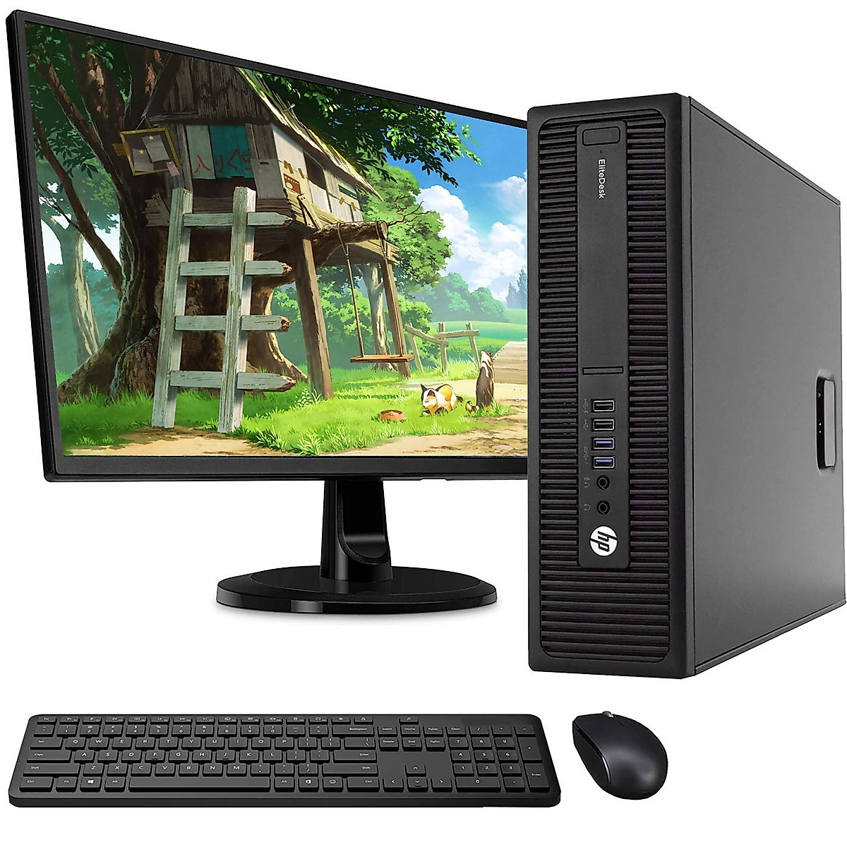 HP 800 G2 SFF Computer Desktop PC, Intel Core i5-6500 3.2GHz Processor, 32GB Ram, 2TB SSD, Wireless Keyboard & Mouse, WiFi | Bluetooth, HP 23.8 LCD Monitor, Windows 10 Pro (Renewed)