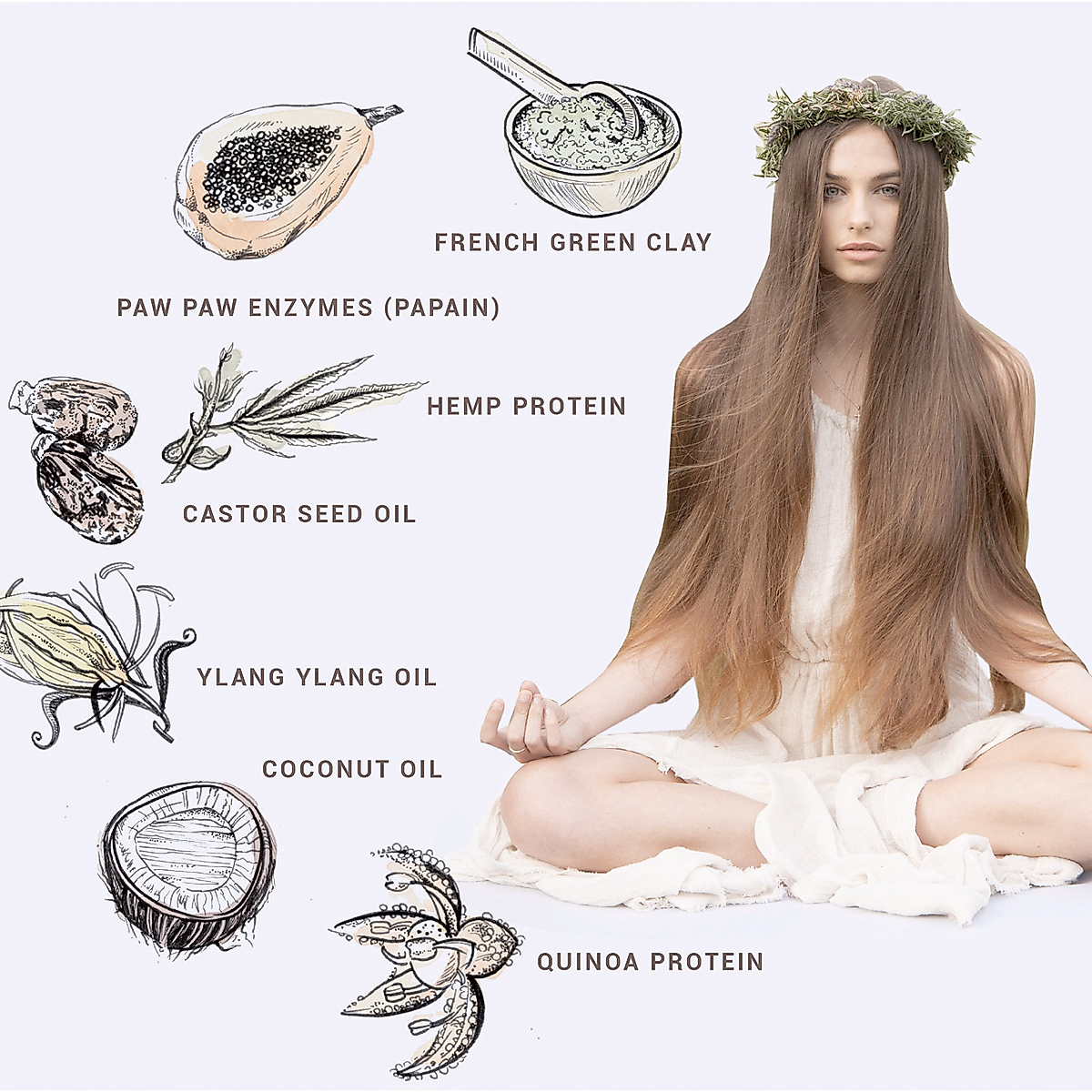 Natural Shampoo & Conditioner & Leave-In Set - Certified Vegan and Cruelty Free | 3 Pce Gift Box | SLS Sulfate Free & Paraben Free with Hemp & Coconut Oil | best for damaged, dry, frizzy & curly hair