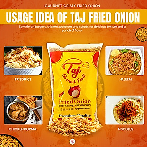 TAJ Crispy Fried Onion 100% Natural | Great for Seasoning Garnishing on Sushi, Green Bean Casseroles | Holland-Netherlands