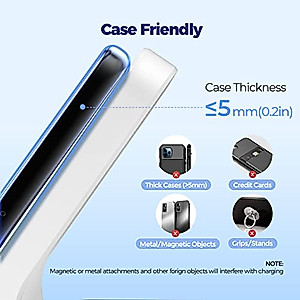 Galaxy Z Flip Wireless Charger Galaxy Z Flip 3 Fast Wireless Charger Stand Compatible with Galaxy Z Flip 4/Z Flip 3/Z Flip, Space Saving, Easy to Carry,White