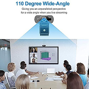 1080p Hd Webcam with Built-in Microphone, Widescreen USB Hd Web Camera for Zoom Meeting YouTube Skype Facetime Hangouts