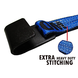 RuggedTow 2X USA Car Basket Straps Adjustable Tow Dolly DEMCO Wheel Net Set Flat Hook Standard Wheels Fits (14-20 Inches, Blue) Domestic
