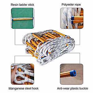 Fire Escape Ladder - Household Items Emergency Ladders, Safety Rope Ladder, Kids and Adults Ladder, for Home Climbing (Size : 5M)