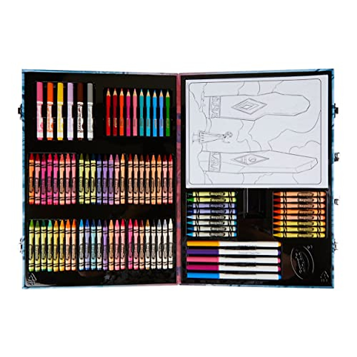 Crayola Frozen 2 Inspiration Art Case, 100 Art & Coloring Supplies, Gift for Kids, Ages 5, 6, 7, 8