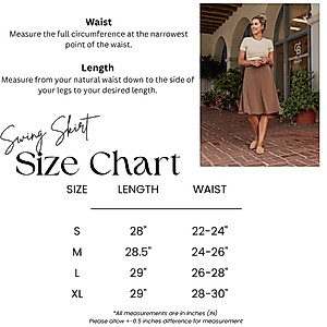 NioBe Clothing Women's High Waist Fold Over A-Line Flared Swing Skirt (X-Large, Black)