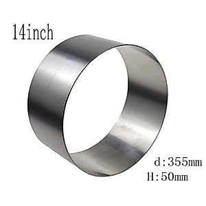 RELAND SUN Mousse Ring Mold Round Non-Stick Seamless Stainless Steel Food Molding (14 inch)