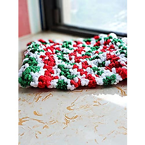 DDL&HEXI 3 Skeins of Loop Yarn Finger Knitting Yarn (605 Christmas)