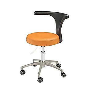 Global-Dental Office Stool Doctor's Assistant's Adjustable Mobile Chair Microfiber Leather