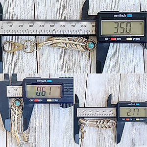 Silver Boho Feather Western Turquoise Zipper Pull for Backpacks, Cute Rhinestone Purse Charms, Unique Custom Handbag Jewelry, Personalized Zipper Charms, Camera Bag Charms, Cool Key Chain Charm