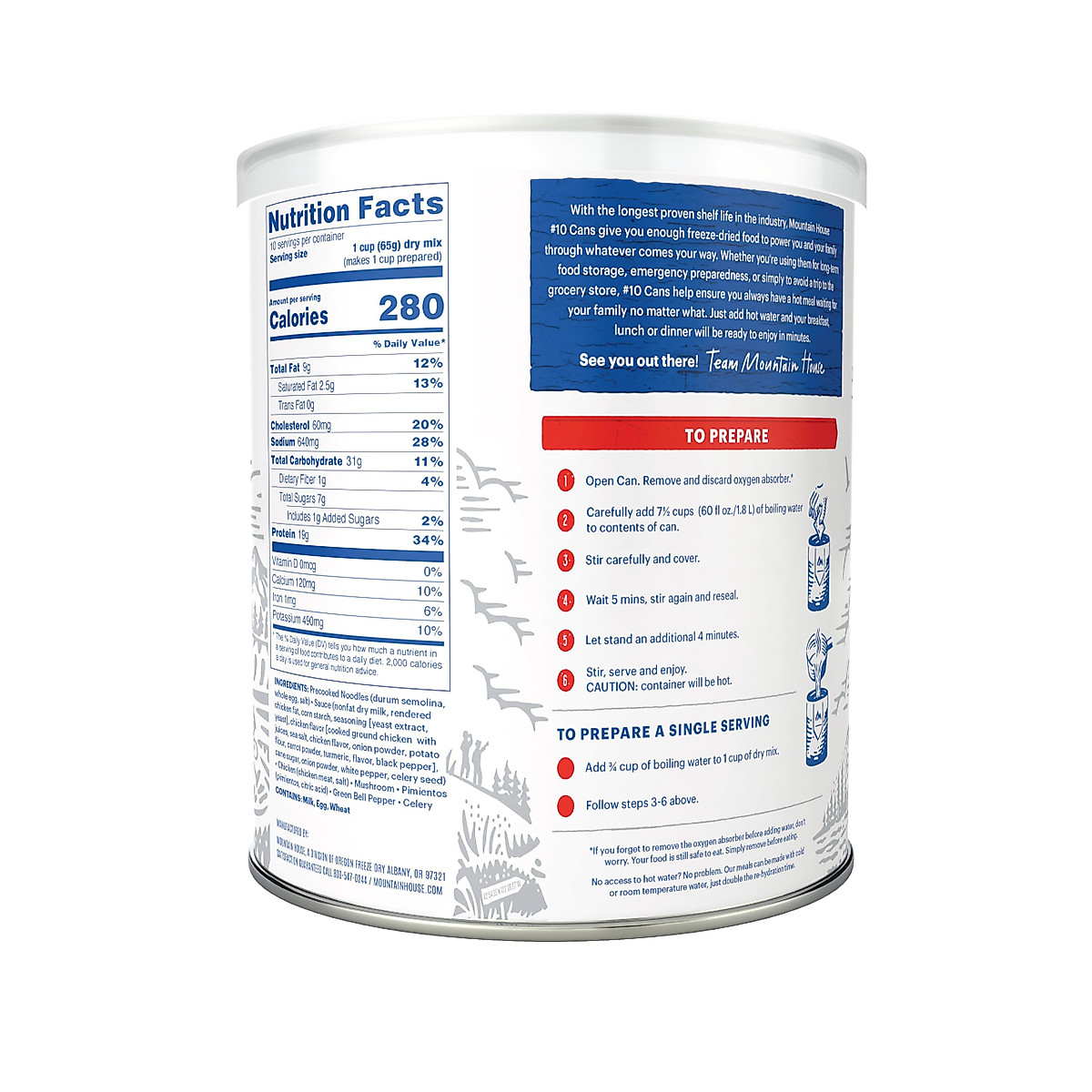 Mountain House Homestyle Chicken Noodle Casserole | Freeze Dried Survival & Emergency Food | #10 Can