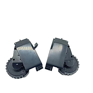 Traveling Wheel Module，Right And Left Spare Parts Wheel， .Compatible For Proscenic. M7 Pro M8 Pro Wheel Motor Vacuum Cleaner (Color : Black L R)
