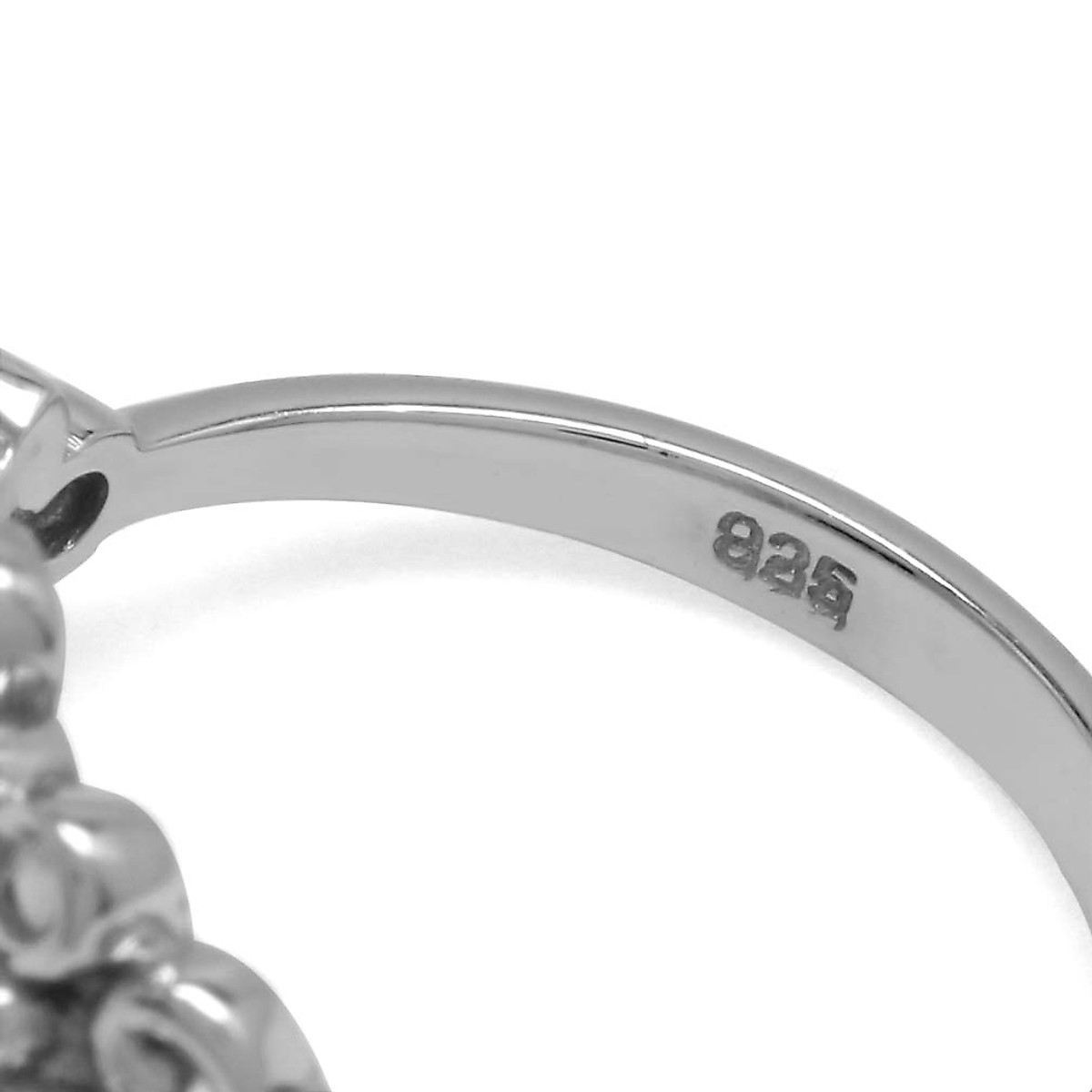 Silvershake 6mm Created Round Shape Red Coral 925 Sterling Silver Flower Solitaire Ring Size 8