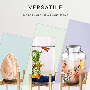 RainbleLand - Adjustable Tall Plant Stand - Mid Century Modern Plant Stands Indoor- Corner Plant Holder for Pot- Fits 8" to 12" Pot Stand (No Pot Included)