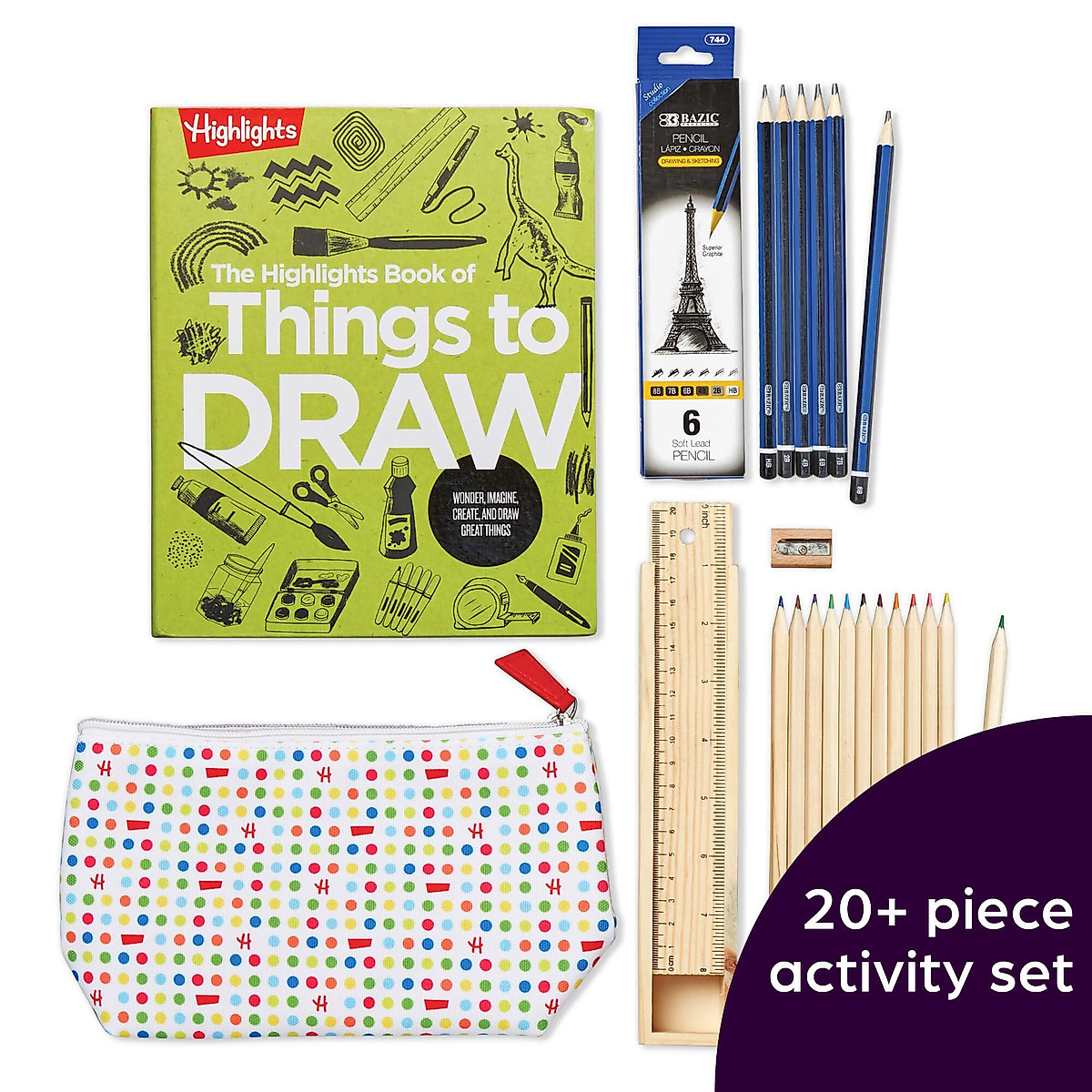 Highlights for Children Book of Things to Draw Activity Kit, Young Artist Set for Kids Ages 7+
