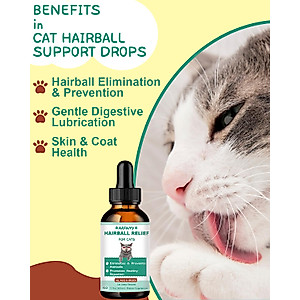Cat Hairball Control | Hairball Cat Treats for Skin & Coat, Digestion, Nutrient Absorption | Fur Ball Remedy for Cats with Natural Ingredients & Vitamins | Cat Hairball Treatment | Cat Grass Flavor