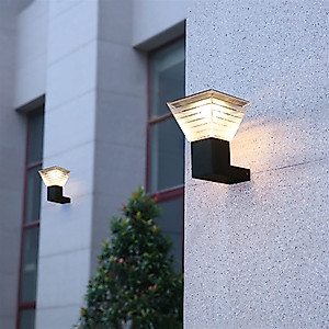 Zziyj Outdoor Wall Lamp Waterproof LED Square Low Energy Consumption Easy to Install Long Life Modern Garden Lamp Decoration Function Villa Door Lamp Home Terrace Outdoor Wall Lamp