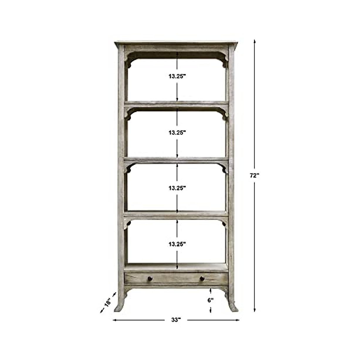 Uttermost Bridgely Aged Etagere, White