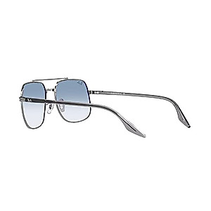 Ray-Ban RB3699 Square Sunglasses, Gunmetal/Clear Blue Gradient, 59 mm