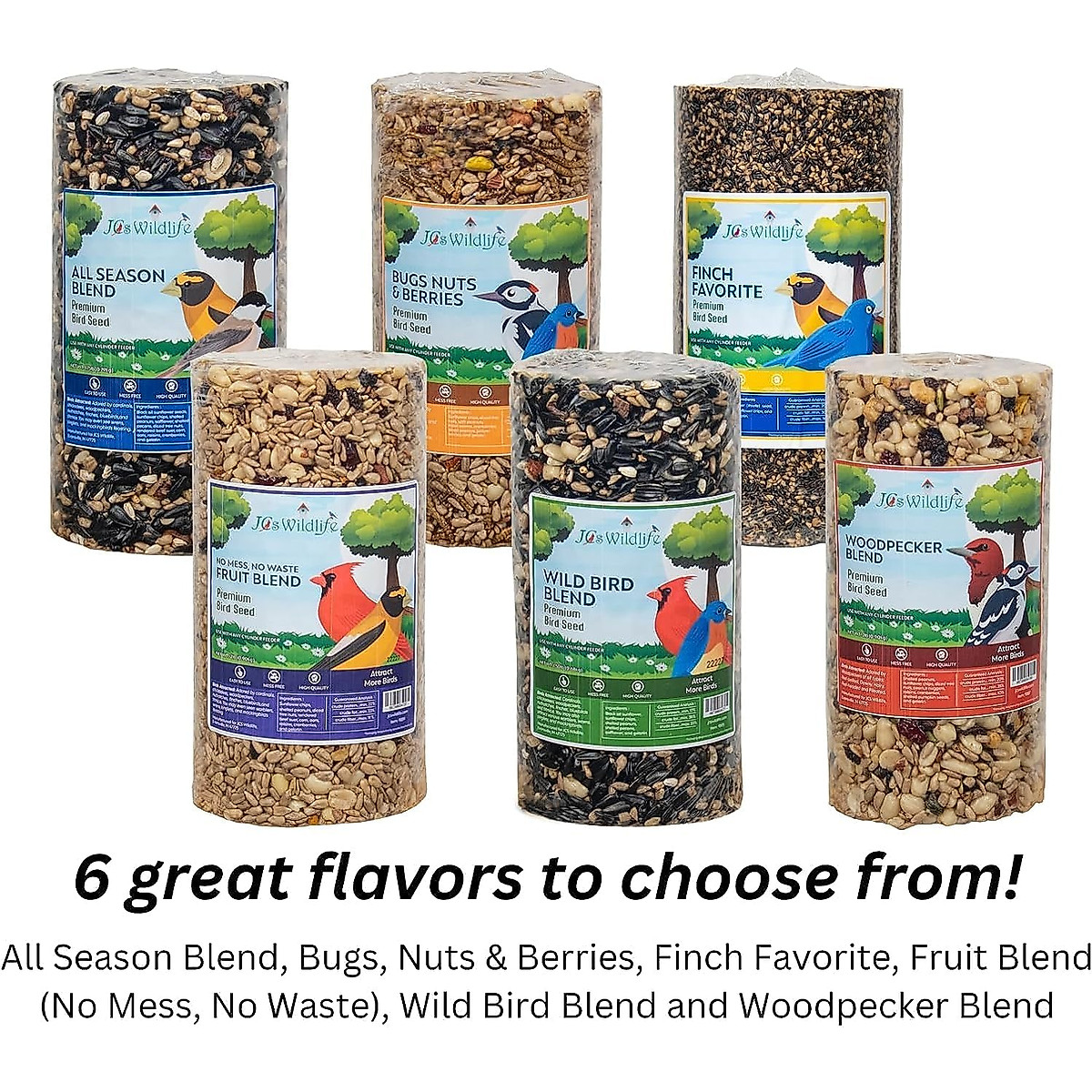 JCs Wildlife Finch Favorite Premium Bird Seed Small Cylinder (1 Cylinder)