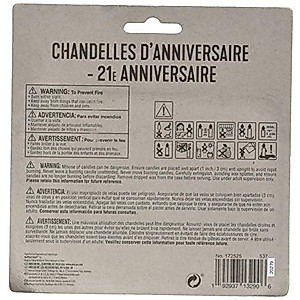 Finally 21 Numeral Candles | Metallic Blue | 3 1/4" | 2 Pcs