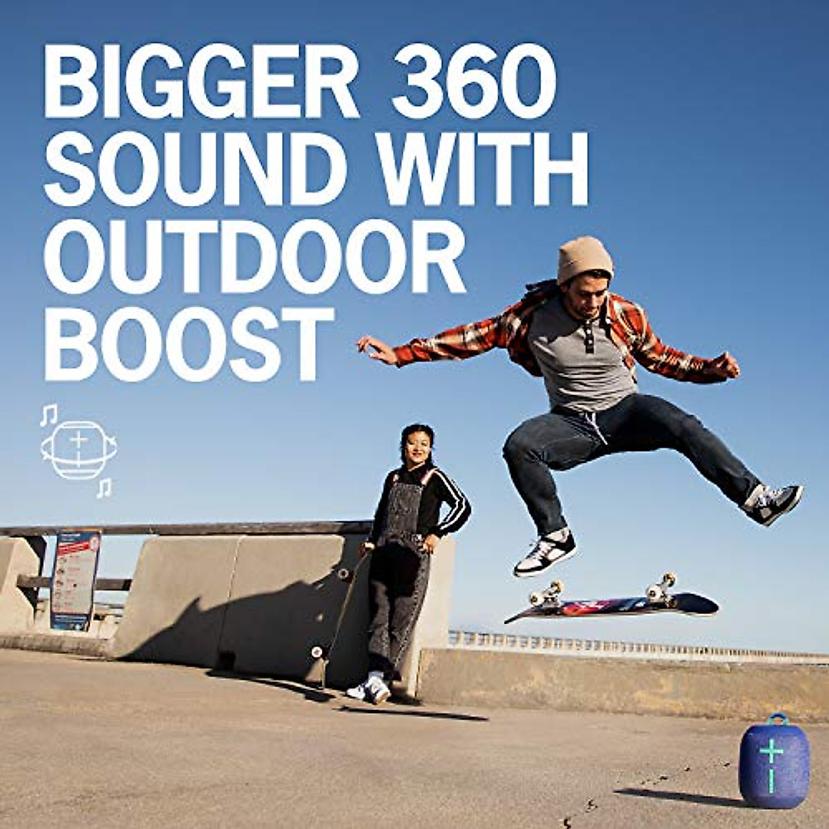 ULTIMATE EARS WONDERBOOM 2, Portable Wireless Bluetooth Speaker, Big Bass 360 Sound, Waterproof / Dustproof IP67, Floatable, 33-m (100-ft) Range - Deep Space