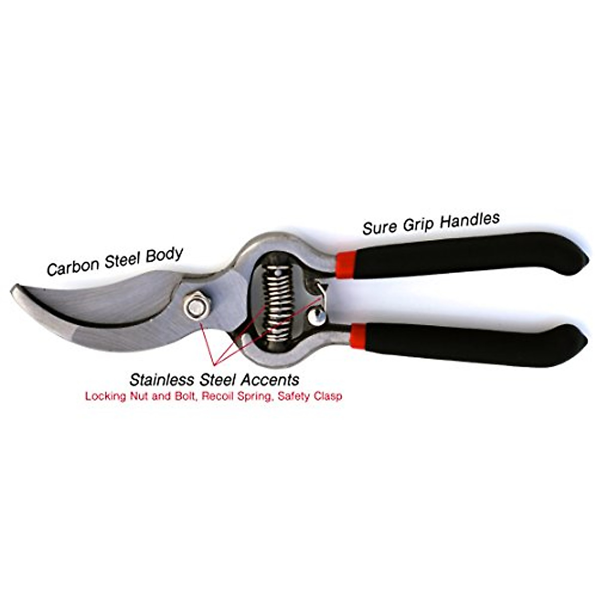 Garden Guru Indestructible All Steel Pruning Shears Scissors Clippers - Professional Bypass Hand Pruner - High Performance Forged Steel - Comfort Grip Handles - Perfect for Gardening Trimming Pruning
