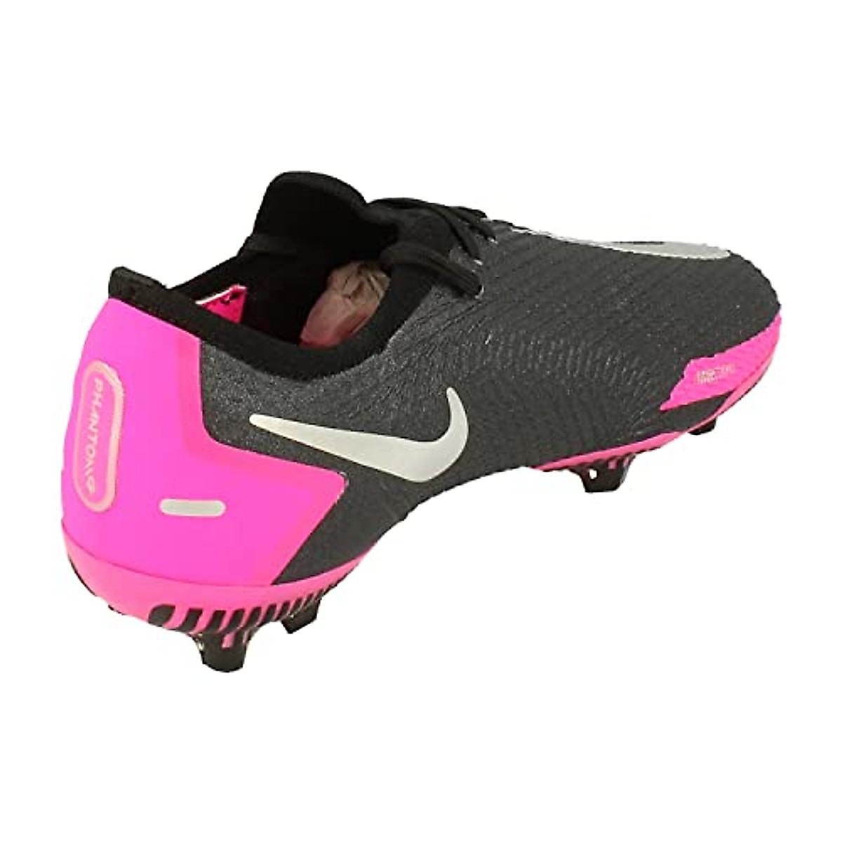 Nike Junior Phantom GT Pro FG Football Boots CK8473 Soccer Cleats (UK 3.5 us 4Y EU 36, Black Metallic Silver 006)