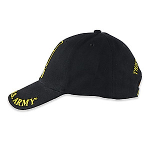 US Army Hat for Men and Women, Officially Licensed Product, Adjustable Strap Baseball Cap - US Army Embroidered Baseball Cap Beautifully Stitched Lettering on The Front and Back (Black)