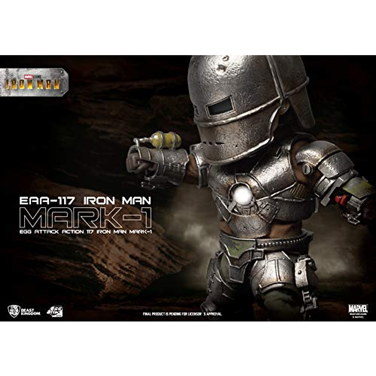 Beast Kingdom Iron Man Mark 1 EAA-117 Egg Attack Action Figure, Multicolor