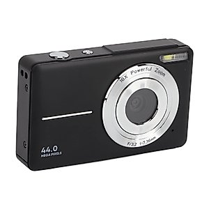Digital Camera, HD 1080P Pocket Digital Camera with 2.4 Inch IPS Display, Compact Point and Shoot Camera Support 16X Digital Zoom, Portable Video Camera for Beginners, Kids (Black)