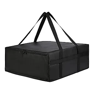 SiaBiced Pizza Carrier Insulated Delivery Bag for Hot and Cold Food Professional Food Delivery Bag Grocery Bag for Camping, 50x50x15CM