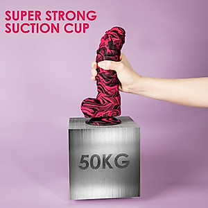 Realistic Thick Dildo 7.16 Inch Adult Toys, Unique Ribbed Monster Big Dildos with Strong Suction Cup for Hands-Free Play, Safe Liquid Silicone Dildo Stimulation Anal Sex Toy for Women, Men and Couples