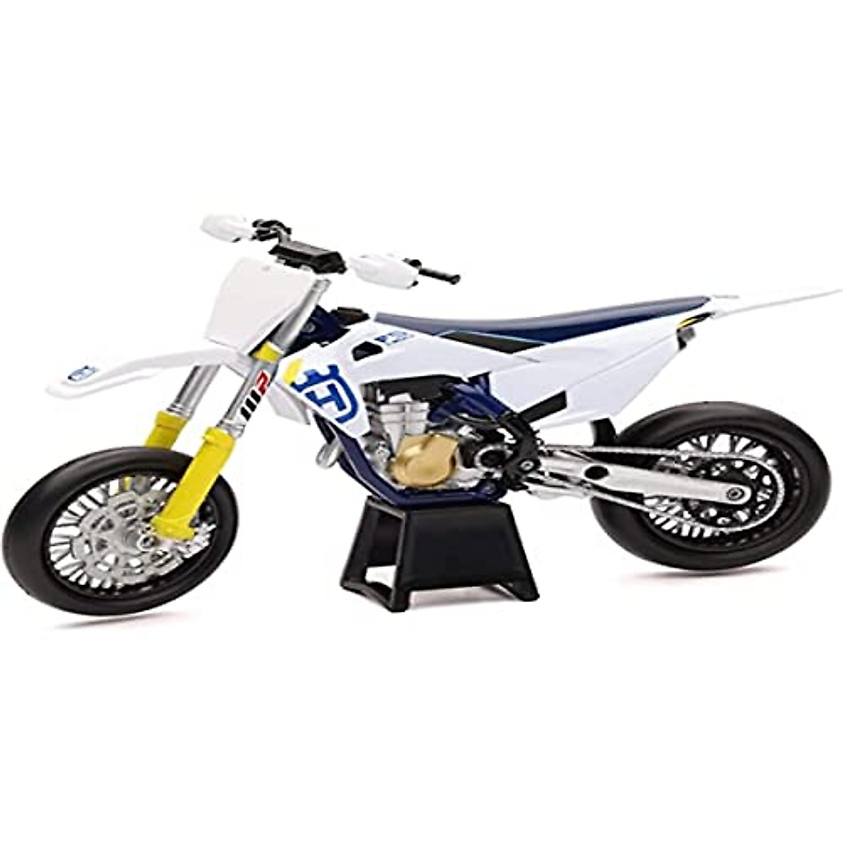 FS450 White and Blue 1/12 Diecast Motorcycle Model by New Ray 58163