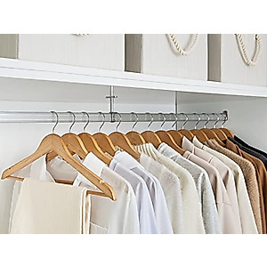 StorageWorks Wooden Coat Hanger, 20 Pack Heavy Duty Clothes Hangers, Natural Wood Color, Natural Wood Hangers for Shirts, Jackets, Pants, Suits