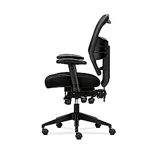HON Prominent Mesh High-Back Task Chair, with Seat Glide and Height-and Width-Adjustable Arms, Asynchronous Control, Black