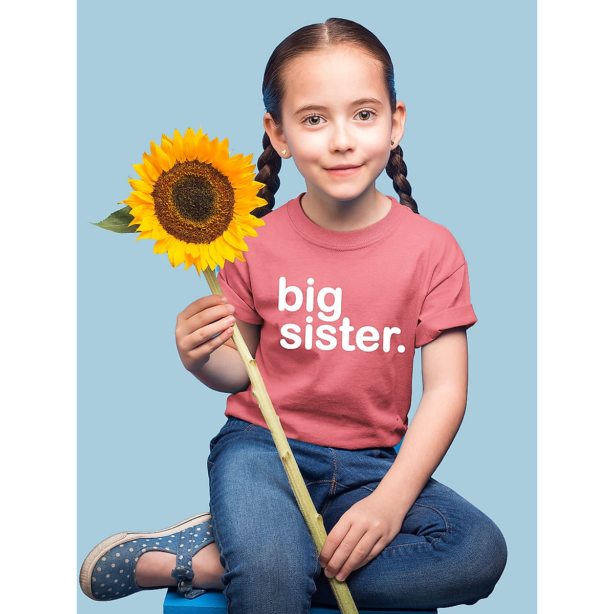 Big Sister Shirt Outfit Announcement Toddler Sibling Reveal to be 18 Months 2t 3t (2 Years, Mauve)