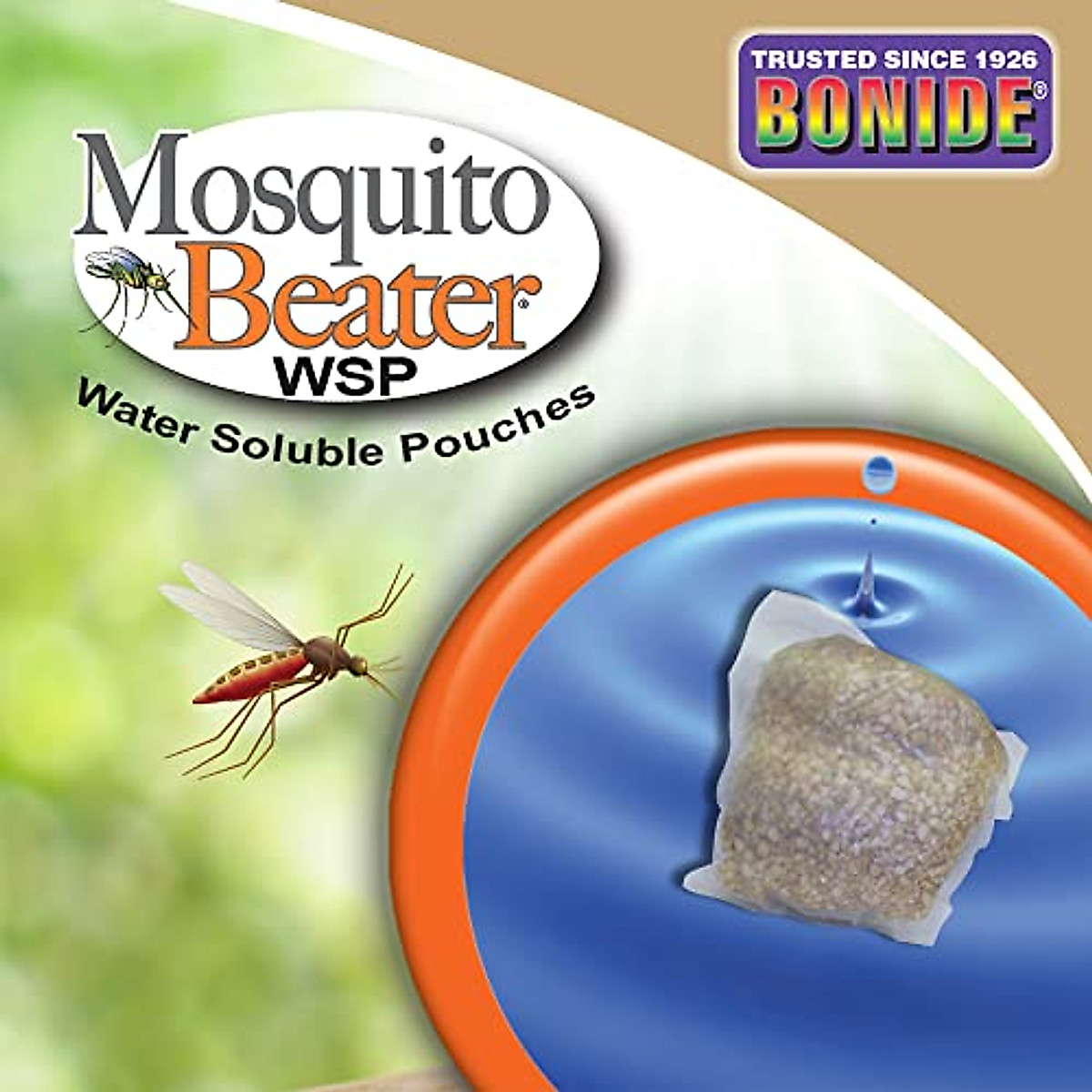 Mosquito Beater Water Soluble Pouches, Pack of 24 Pouches Control Mosquito Larvae in Standing Water, Won't Harm Fish