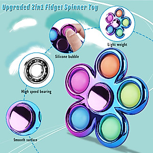 Jawhock 3 Pack Pop Fidget Spinner, Ideal Stress Relief Toys Adult Stress Relief Spinner Relief Gift Bag Stuffed Return Gift Birthday Party Gift Classroom Carnival for Kids Boys Girls