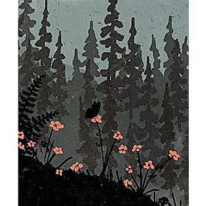 Mountain Wilderness Art Print - 8 x 10 Nature Forest Woodlands Cabin Unframed Artwork Lake House Outdoor Inspiration Poster Wildlife Pine Trees Landscape Calming Peaceful Plant Life Hiking Home Decor