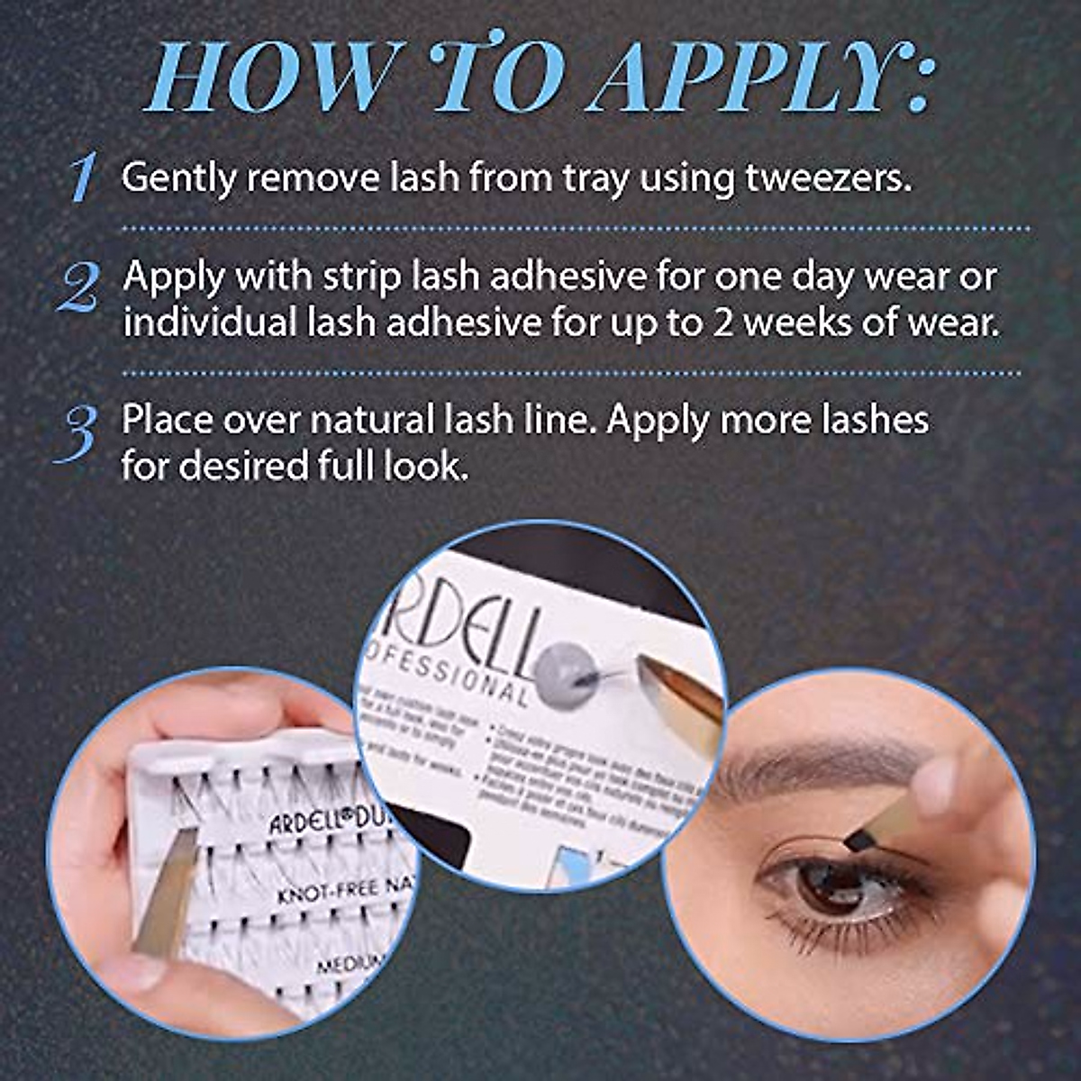 Ardell False Eyelashes Multipack Knot-Free Individuals Medium Black, 2-Pack