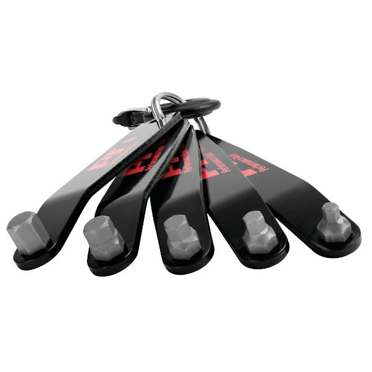 Performance Tool W86108 SAE Low Profile Offset Hex Key Wrench Tool Set for Workshops and Garages, Black, 5-Piece Set
